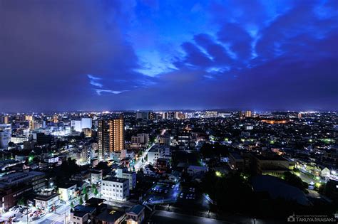 栃木県庁 展望ロビーの夜景（栃木県宇都宮市）