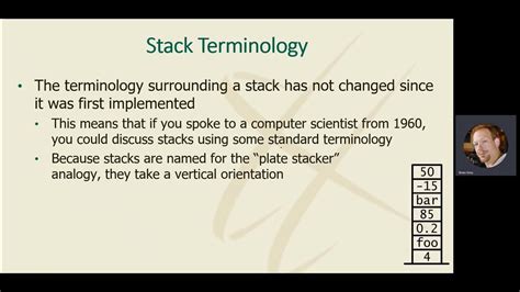 Cisc 160 Module 05 Part 06 Stack Interface And Behaviors Youtube