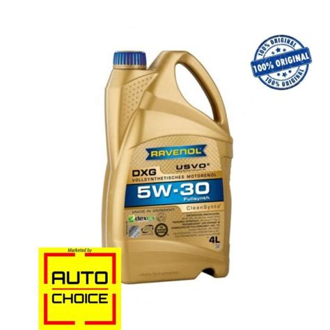 RAVENOL DXG SAE 5W-30 Full Synthetic Engine oil for Car – 4L – Auto Choice