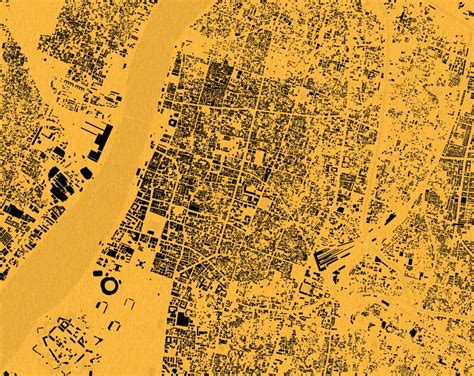 Nolli Kolkata India Map Art Print Etsy