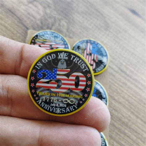 250th Anniversary Badge American Flag And Eagle Pin Badge 250th
