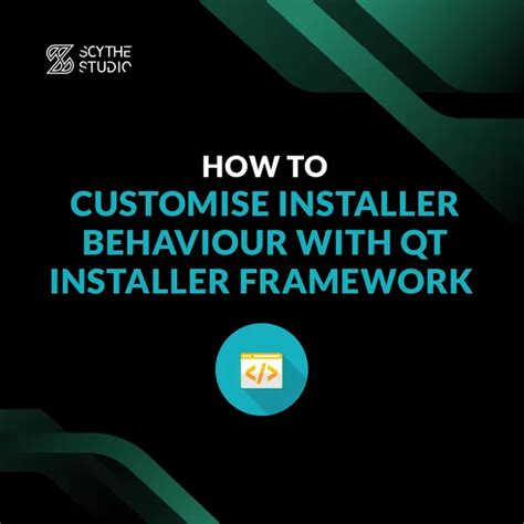 How To Customise Installer Behaviour With Qt Installer Framework Somco Software