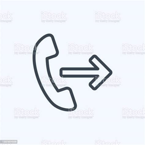 아이콘 착신 전환 모바일 앱 기호에 적합합니다 선 스타일 편집 가능한 간단한 디자인 디자인 템플릿 벡터 간단한 기호 그림 0명에
