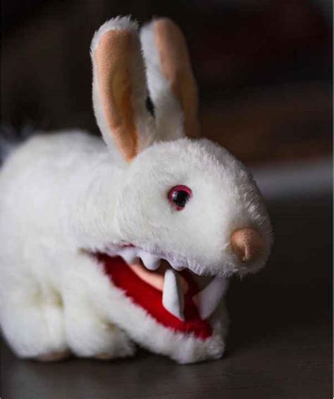 Toy Vault Monty Python Electronic Plush Toy Rabbit With Big Pointy Teeth