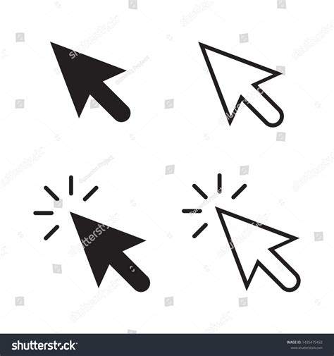 Cursor Mouse Pointer Icon Vector Illustration Stock Vector Royalty Free Shutterstock
