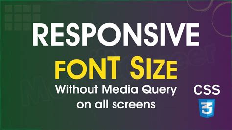 css responsive font size without media query font size responsive