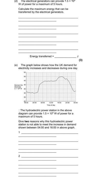 Solved Q The Diagram Below Shows A Hydroelectric Power Chegg
