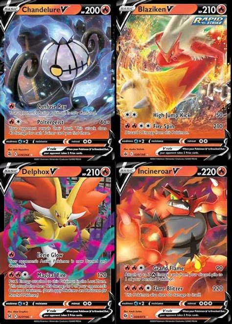 Pokemon Fire Type Cards