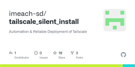 Github Imeach Sdtailscalesilentinstall Automation And Reliable