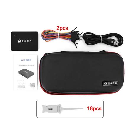 DL16 250MHz Buffer 16 Channel Logic Analyzer USB With Large Spacing Hook Clip Support PWM Output