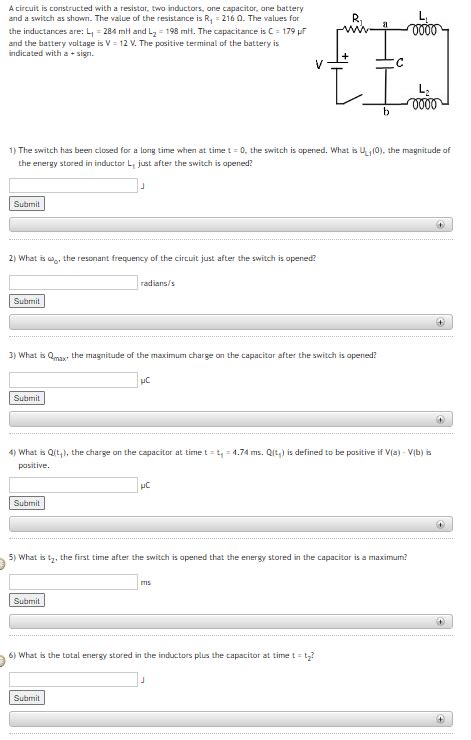 Solved A Circuit Is Constructed With A Resistor Two