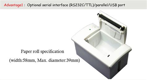 Buy Wholesale China 2 Inch Mini Embedded Thermal Receipt Printer 58mm