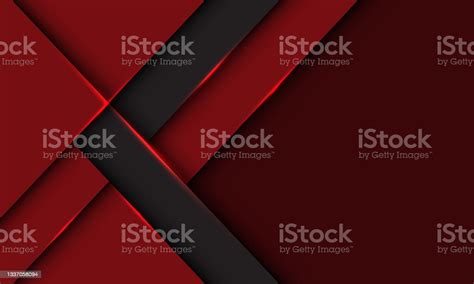 빈 공간 디자인 현대 미래 창조적 인 창조적 인 배경 벡터 일러스트와 깊은 빨간색에 추상 회색 화살표 기하학적 그림자 방향 0명에 대한 스톡 사진 및 기타 이미지 Istock