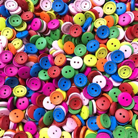 500pcs 2 Hole Mixed Cute Round Circular Colour Dot Vicedeal