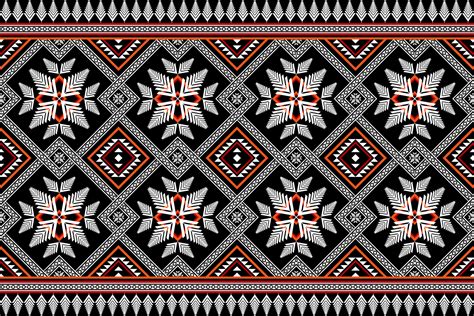 Geometric Ethnic Seamless Pattern Traditional Flower Decoration Decorate The Border Design