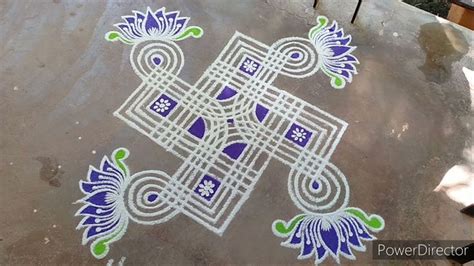 Daily One Kolam Padi Kolam 6 Pulli 6 Row 4 Carner 4pulli 2 Row 😍💜🌟