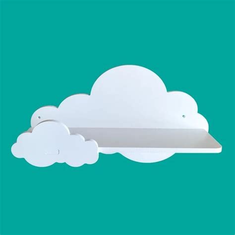 خرید و قیمت شلف اتاق کودک طرح ابر دو قلو سفید از غرفه خونه خاص باسلام