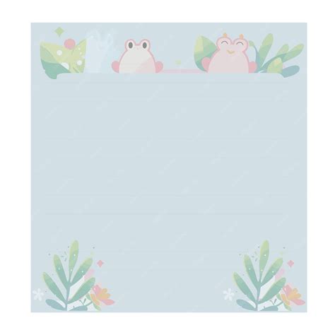 Premium Vector Cute Frog Notebook Pages
