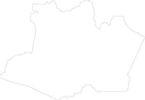 Mapa De Contorno Do Amazonas Brasil Vetor Premium
