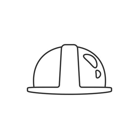 Construction Helmet Icon In Flat Style Safety Cap Vector Illustration On Isolated Background
