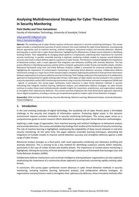 Pdf Analysing Multidimensional Strategies For Cyber Threat Detection