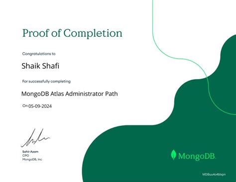 Shaik Shafi On Linkedin Mongodb Certification Datamanagement