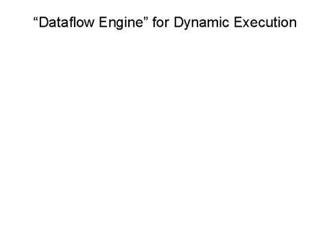 Dataflow Arhitekture Dataflow Processors Motivation In Basic Processor