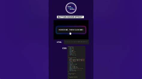 Button Hover Effect Using Html And Css 👨🏼‍💻🤩 Javascript Yourcodeschool Youtube