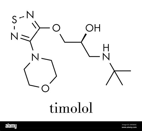 Timolol Beta Adrenergic Receptor Antagonist Drug Molecule Used In Treatment Of Glaucoma