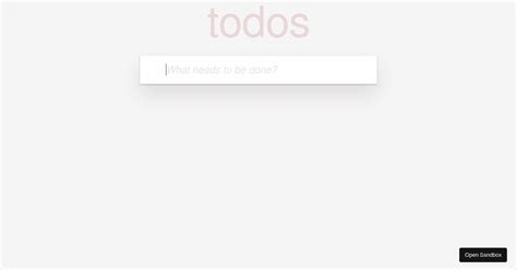 Todo Mvc Codesandbox