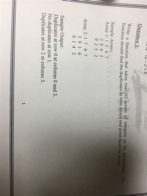 Solved Is 10 28 Question 2 Write A Function That Takes