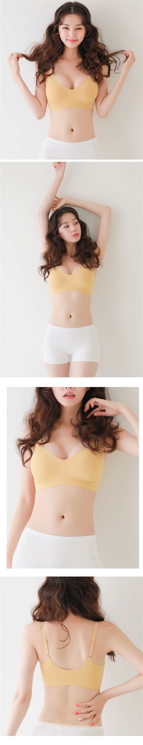 🔥인기대란🔥이즈라인 스트랩 심리스 브라 밀착 심리스 노와이어 와이어리스 브라 팬티 속옷브라탑 세트 브라렛 브래지어 브라자 편한