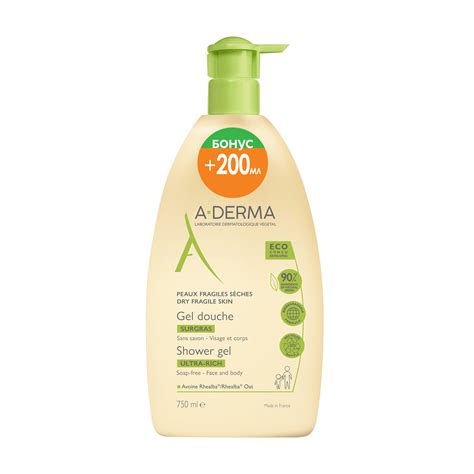 A Derma Свръхобогатен душ гел 750 Ml Аптека Маджаров