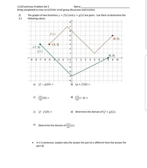 Solved 1118 Summary Problem Set 2 Name Bring Completed To Chegg Com