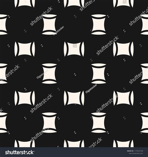 Vector Minimalist Seamless Pattern Simple Monochrome Stock Vector