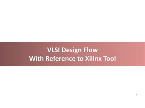 Vlsi Design Flow Ppsx