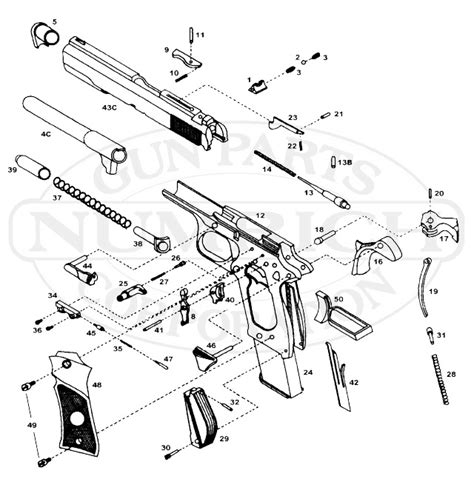 Llama 45 Cal Pistol Parts