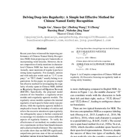 Delving Deep Into Regularity A Simple But Effective Method For Chinese