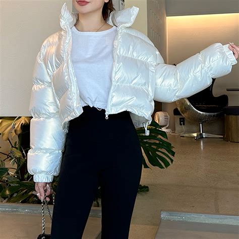 다미님 크롭 패딩 오버핏 빅사이즈 긴팔 점퍼 겨울 캐주얼 하트 귀여운 대학생 교복 지퍼 포켓 스트링 밴딩 무지 하이넥 카라 숏 짧은 긴소매 자켓 야상 도톰 박시핏 루즈핏