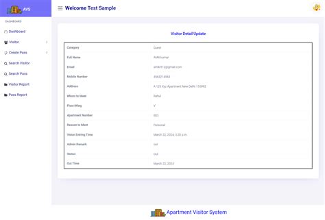 apartment visitors system using python django apartment visitors