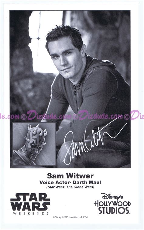 Sam Witwer The Voice Of Darth Maul Presigned Official Star Wars Weekends 2013