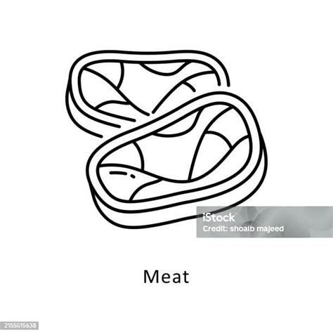 고기 벡터 채워진 윤곽선 아이콘 스타일 그림입니다 흰색 배경의 기호 Eps 10 파일 0명에 대한 스톡 벡터 아트 및 기타 이미지 0명 건강한 식생활 건축물 Istock