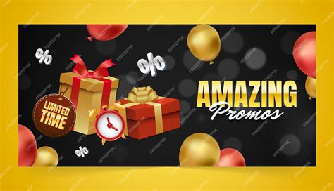 Premium Vector Realistic Promo Banner Template