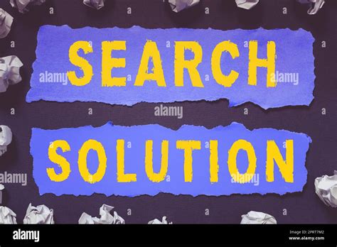 Hand Writing Sign Search Solution Concept Meaning Finding The Appropriate Answer While Dealing