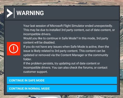Ctd On First Run 22 By Andys2790 Crashes Ctds Microsoft Flight Simulator Forums