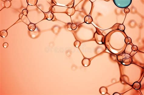 Glassy Molecules Mockup Futuristic Molecular Structure Pattern Science Concept Stock