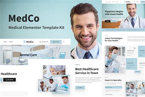 Шаблон Medco 10 Medical Elementor Template Kit для Elementor