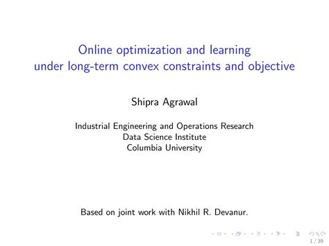 Solution Online Optimization And Learning Under Long Term Convex Constraints And Objective