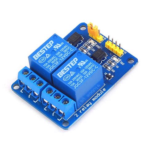 BESTEP 2 Channel 12v Relay Module Optocoupler Isolation Low Level Trigger With Indicator Light