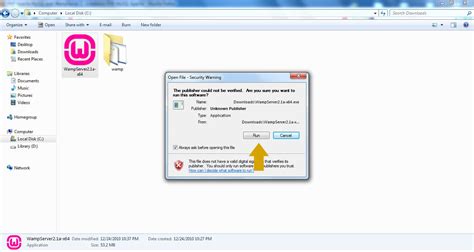 Wampserver Installation Security Warning By Windows Tutorialchip